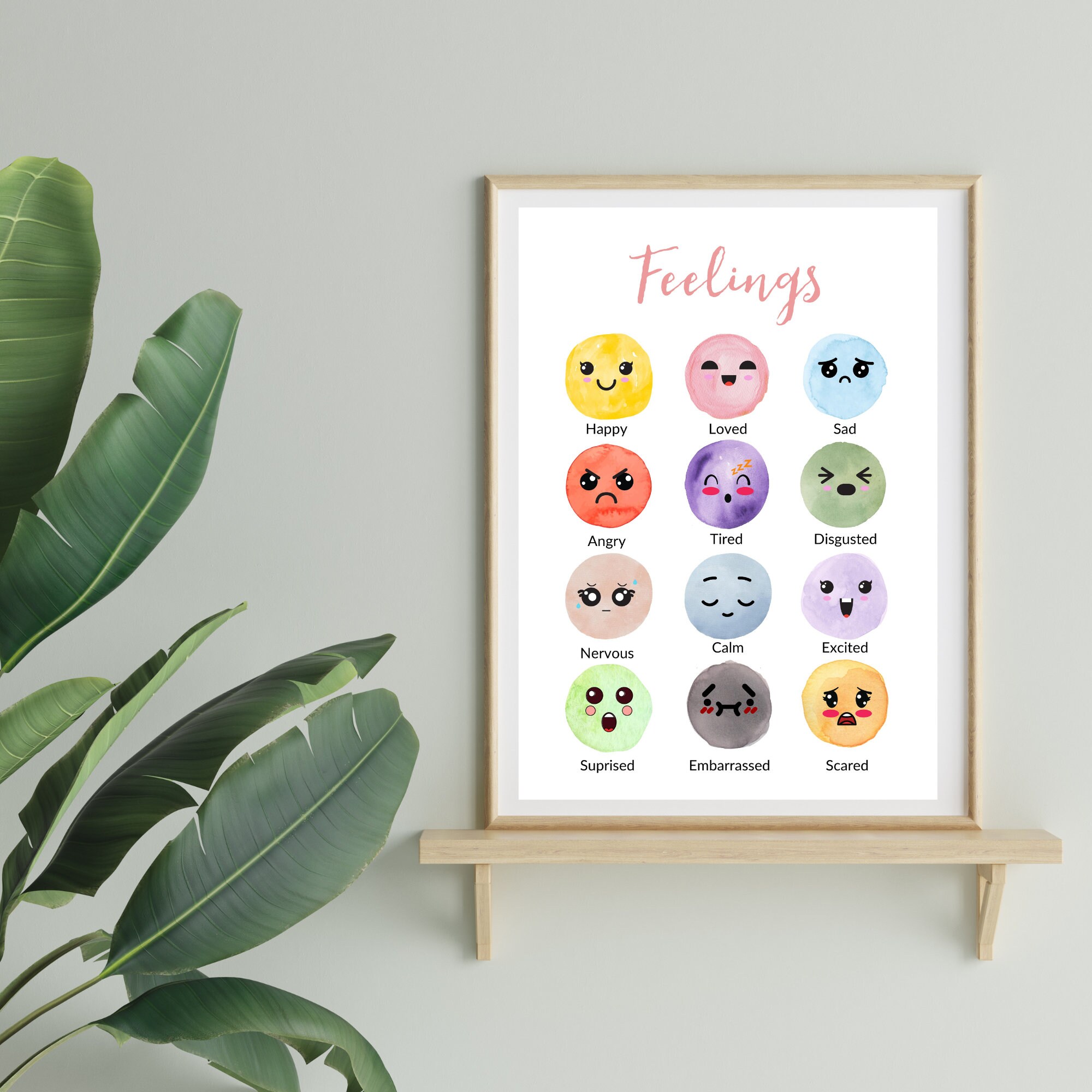 Feelings Poster Understanding Emotions Classroom Poster JPEG Poster ...