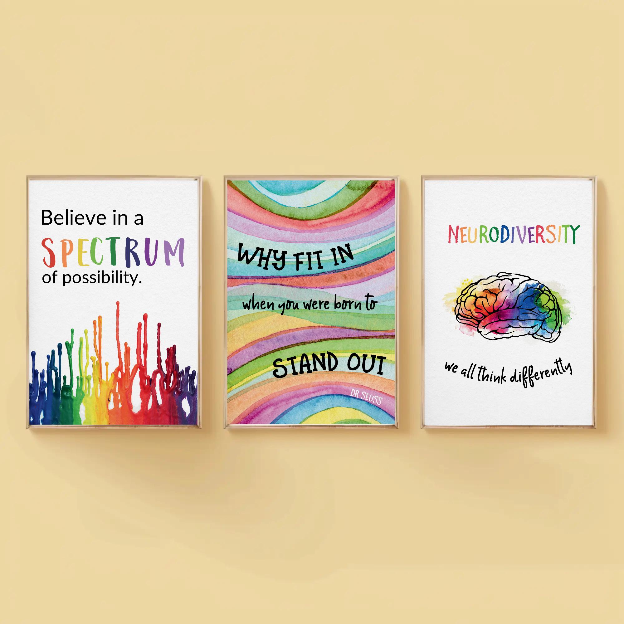 Autism Awareness Wall Art | Bundle of 3 Posters | JPEG Digital ...