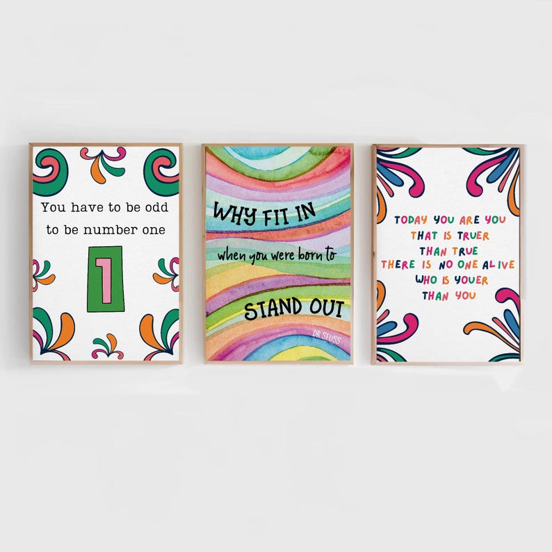 Dr Seuss Posters | Jpeg Digital Downloads | Autism Quote Wall Art ...