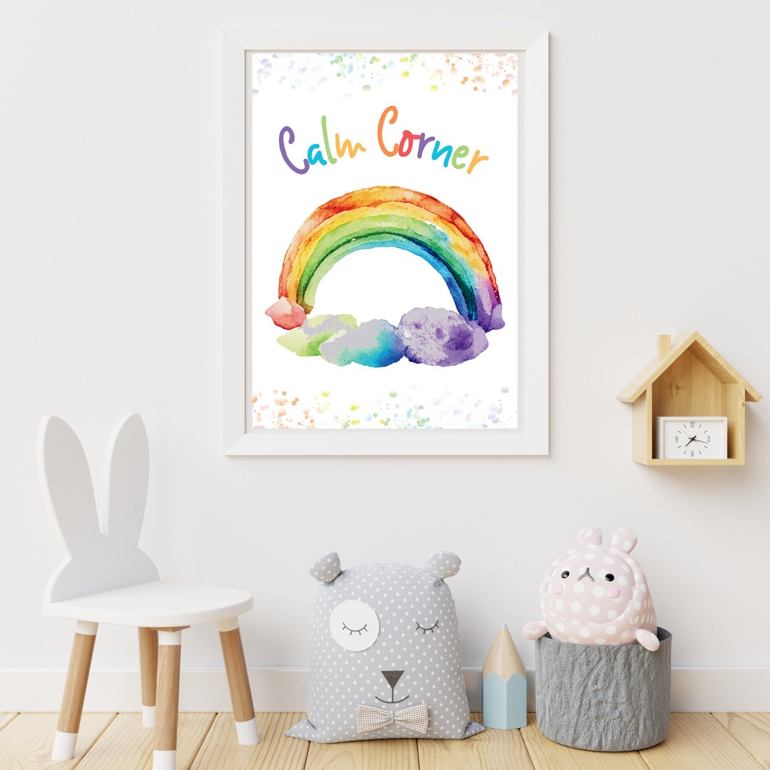 Calm Corner Rainbow Poster Classroom Poster JPEG Poster Downloads ...