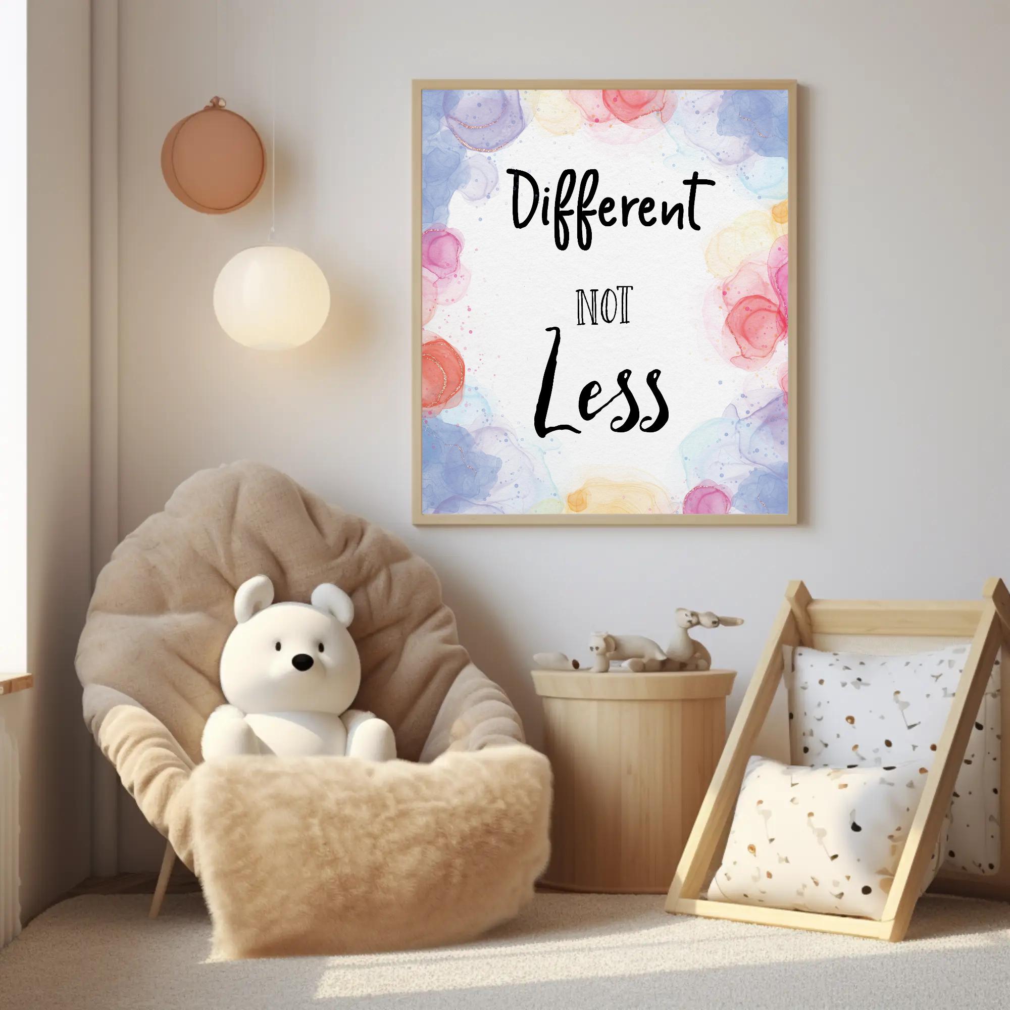 Different Not Less Temple Grandin JPEG Digital Downloads Autism Quote ...