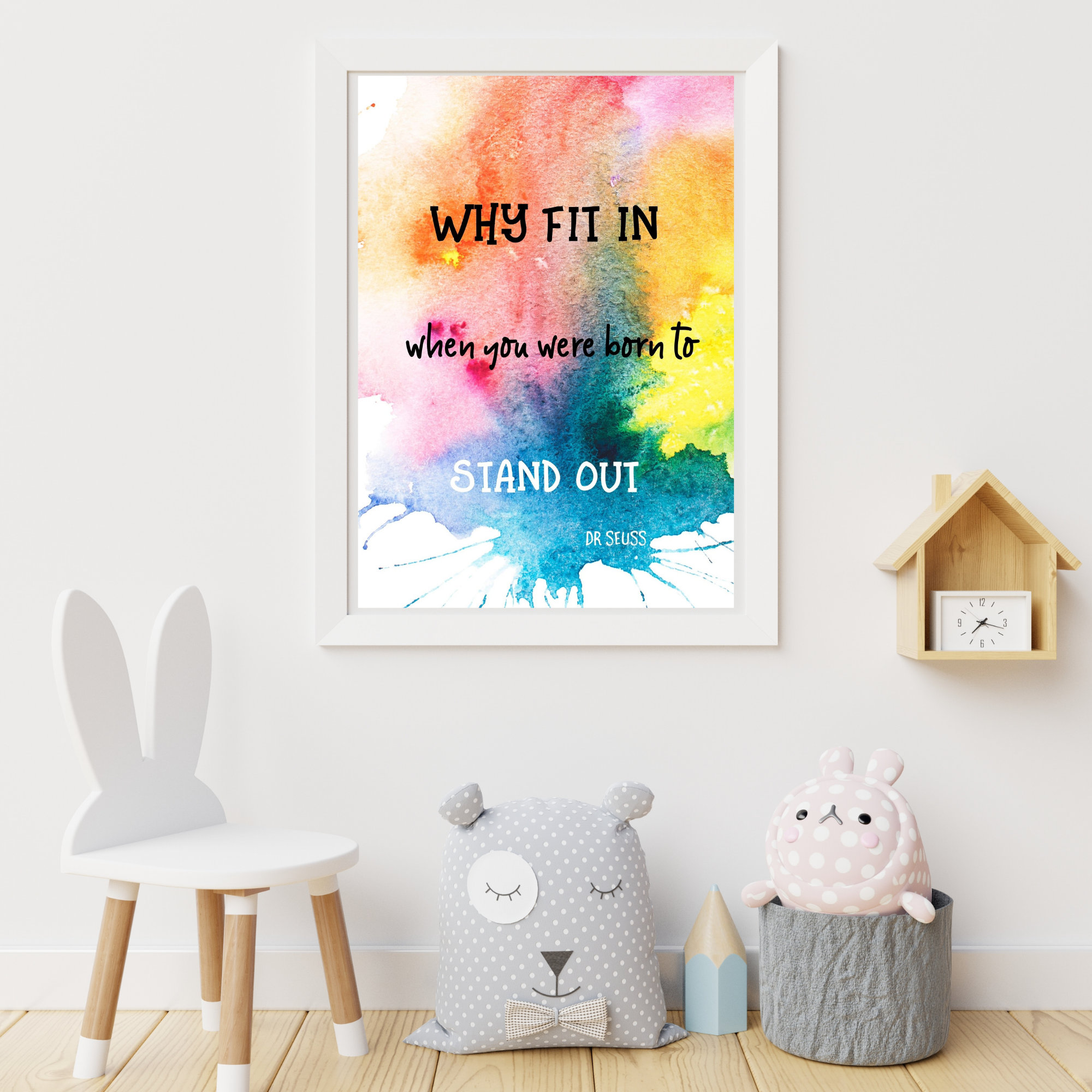 Why Fit in When You Were Born to Stand Out Dr Seuss JPEG - Etsy