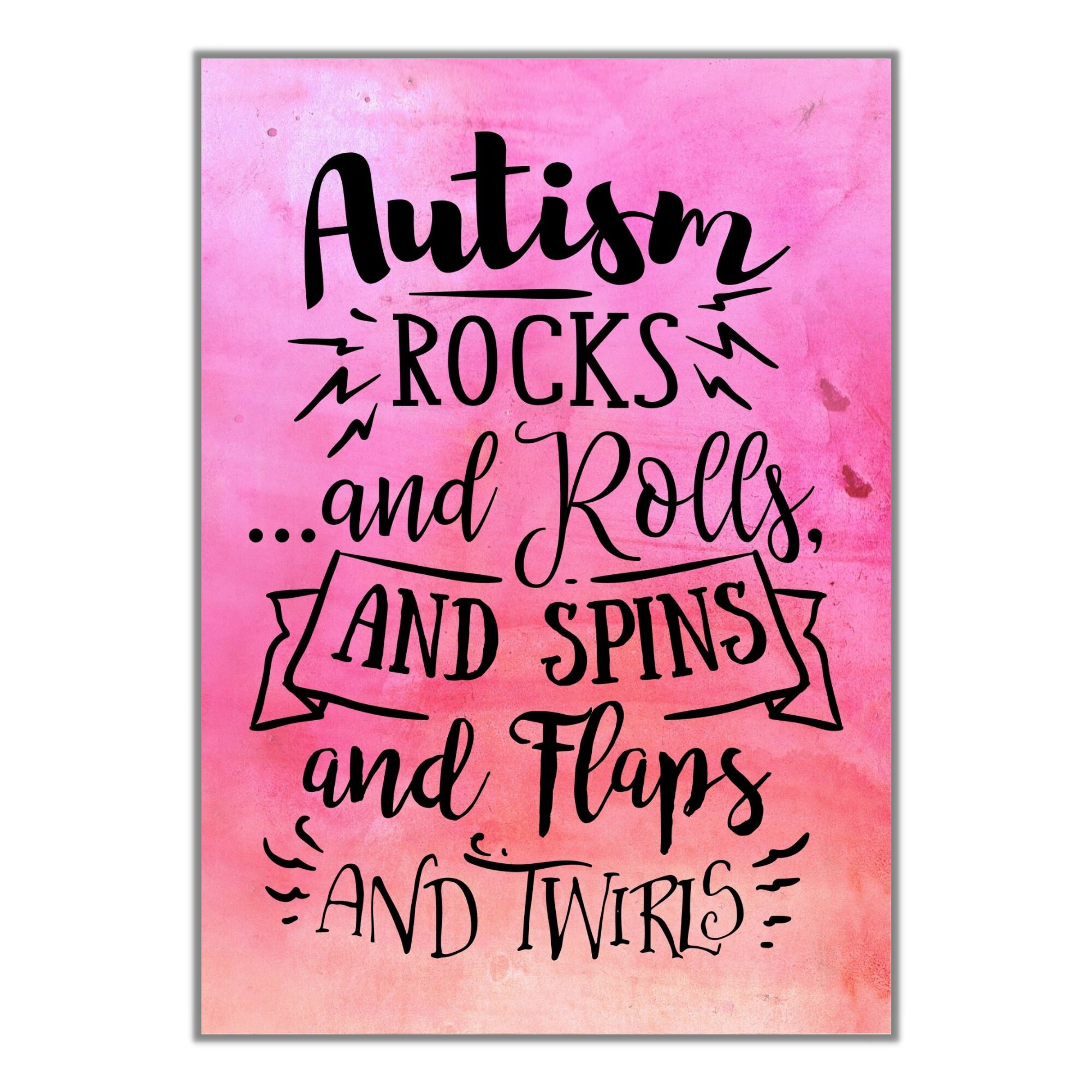 Autism Rocks and Rolls and Spins and Flaps and Twirls JPEG - Etsy