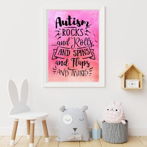 Autism Rocks and Rolls and Spins and Flaps and Twirls JPEG - Etsy