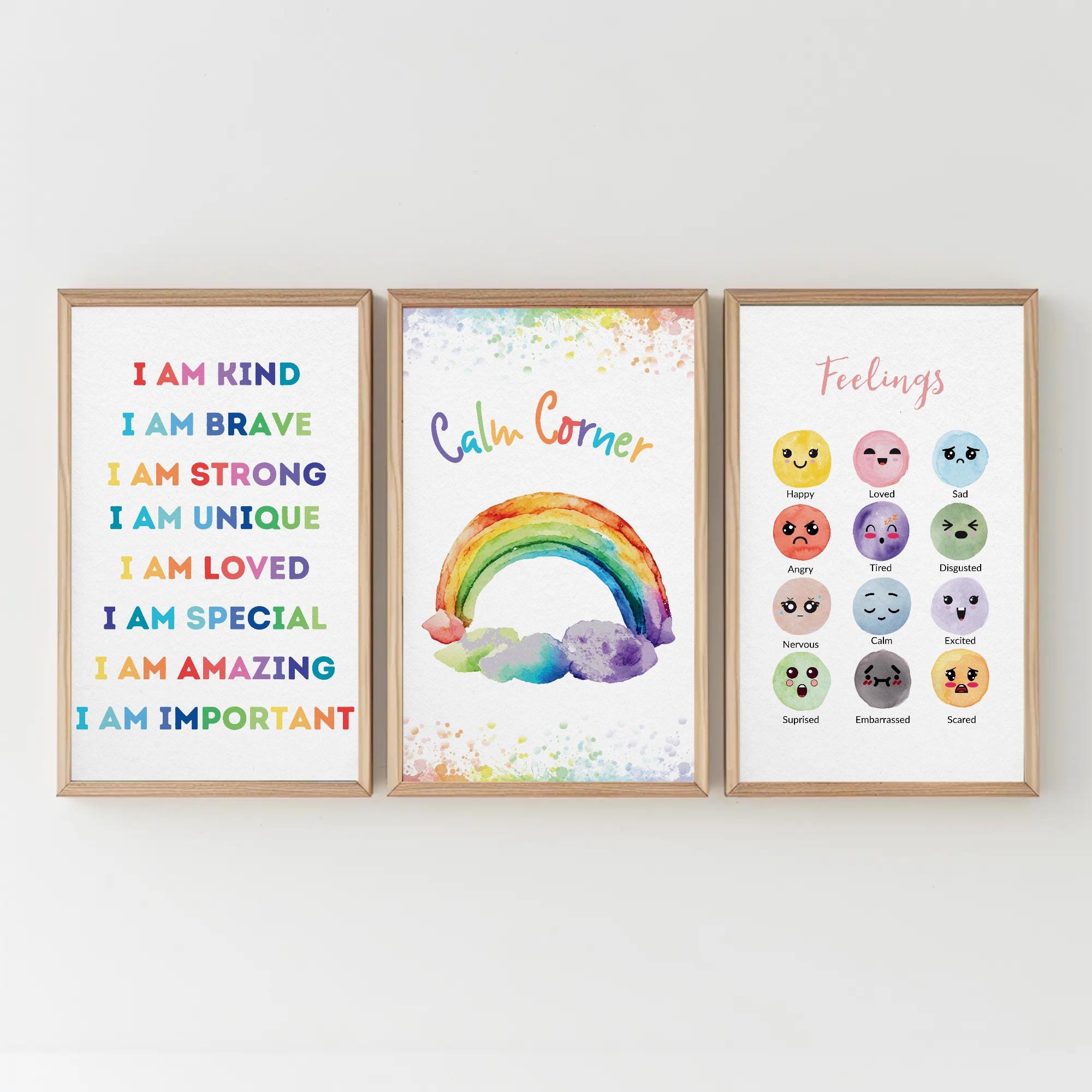 Sensory Classroom Posters | Feelings Chart, Calm Corner and I Am Kind ...