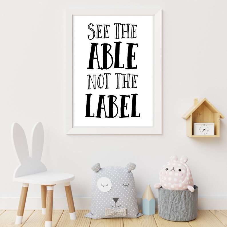 See the Able Not the Label | JPEG Poster Downloads | Autism Quote Art ...