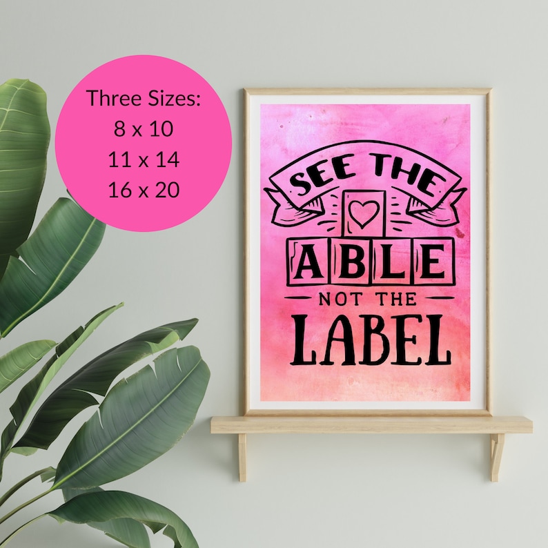 See the Able Not the Label JPEG Poster Downloads Digital Art Autism ...