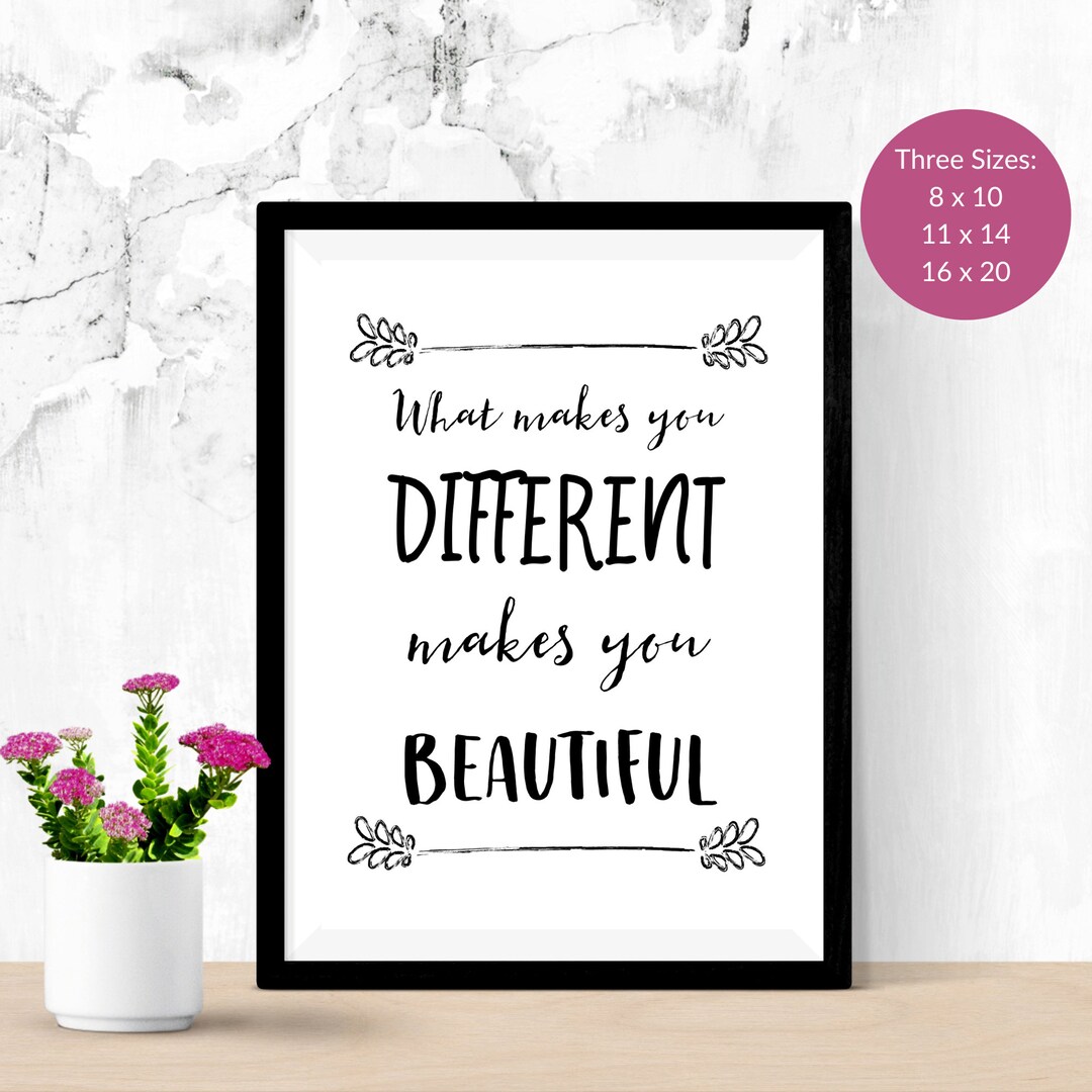 What Makes You Different Make You Beautiful | JPEG Poster Downloads ...