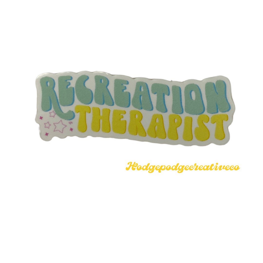 Recreation Therapist Sticker – CTRS Edition – Retro Vinyl Decal for ...