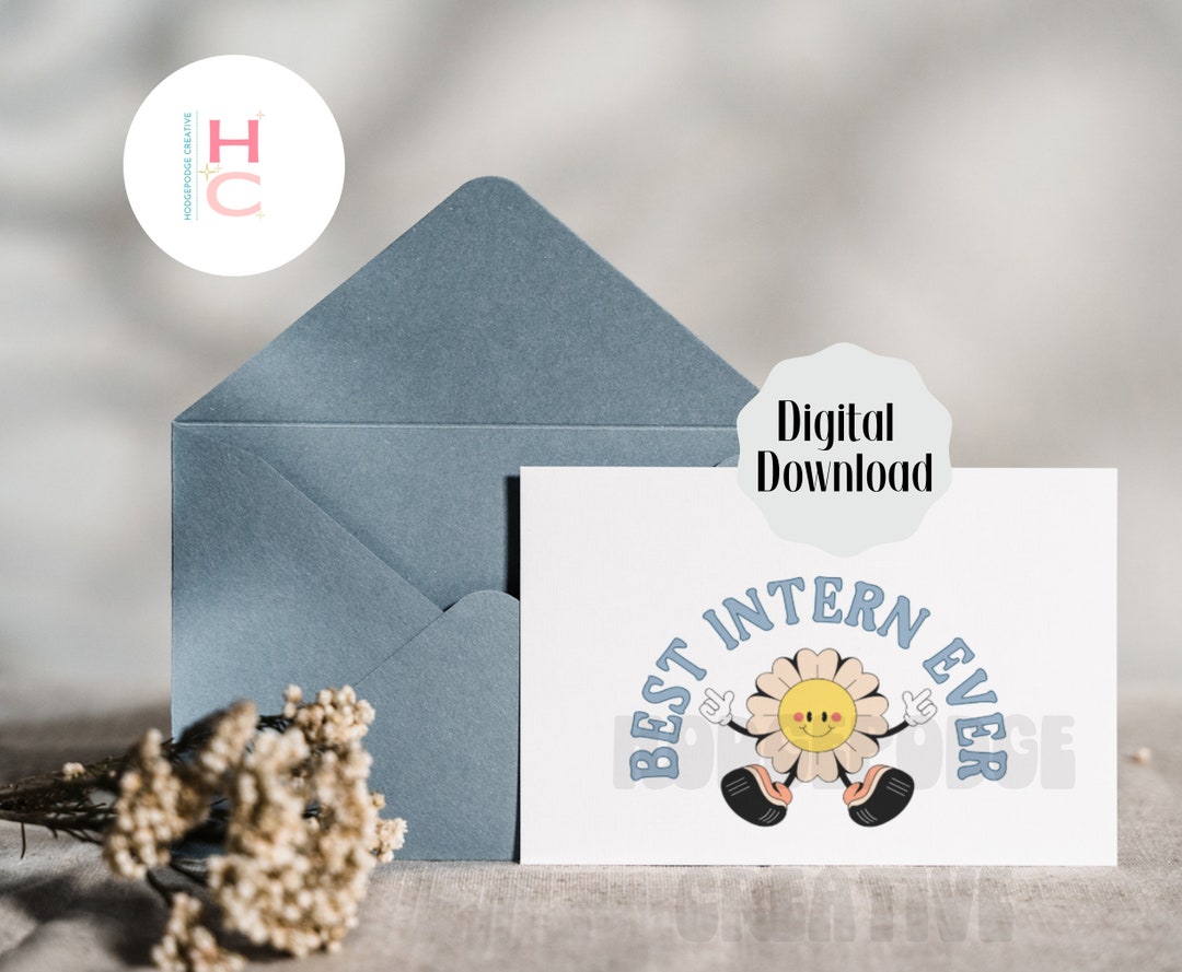 Best Intern Ever Card (digital Download) - Etsy