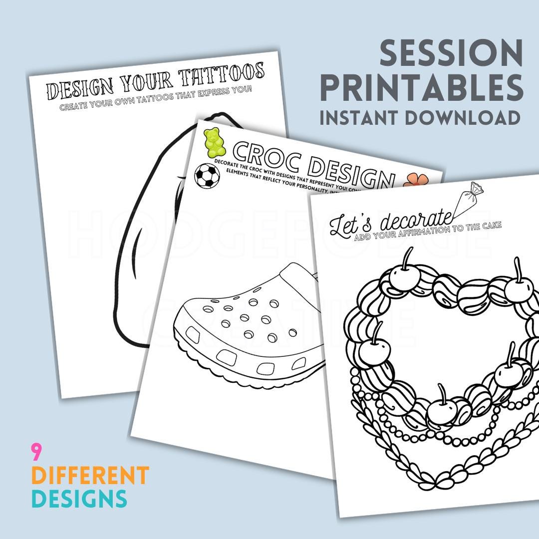Therapy Session Printables||session Coloring Pages - Etsy