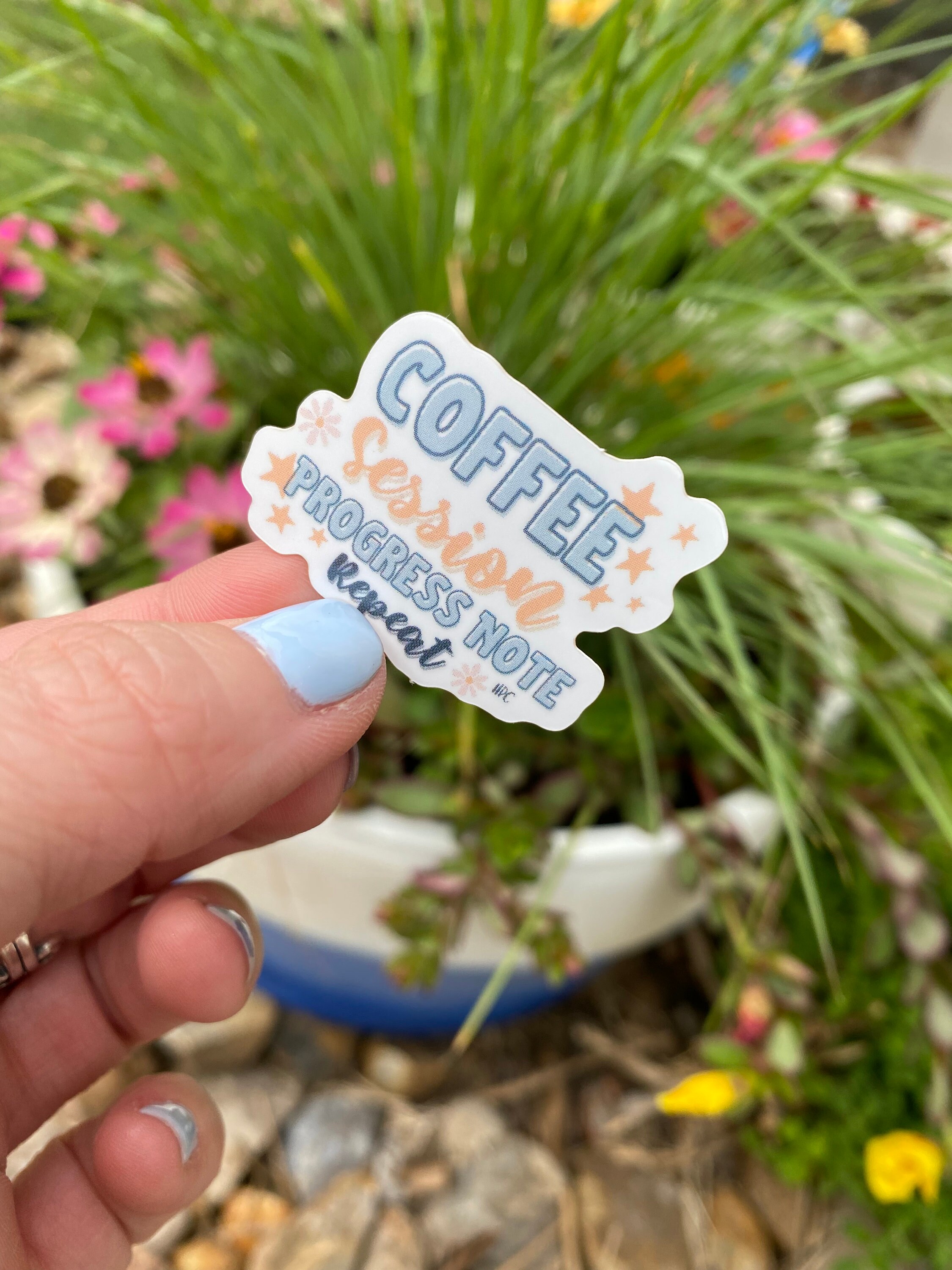 Coffee Session Progress Note Sticker: Mental Health Vinyl Decal - Etsy