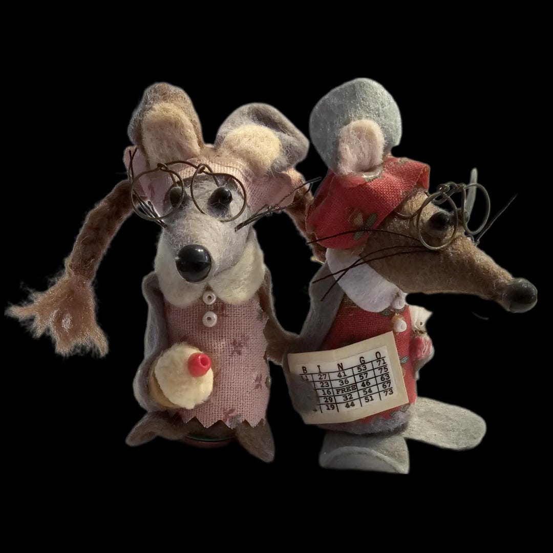Vintage Handmade Miniature Mice Bffs - Etsy