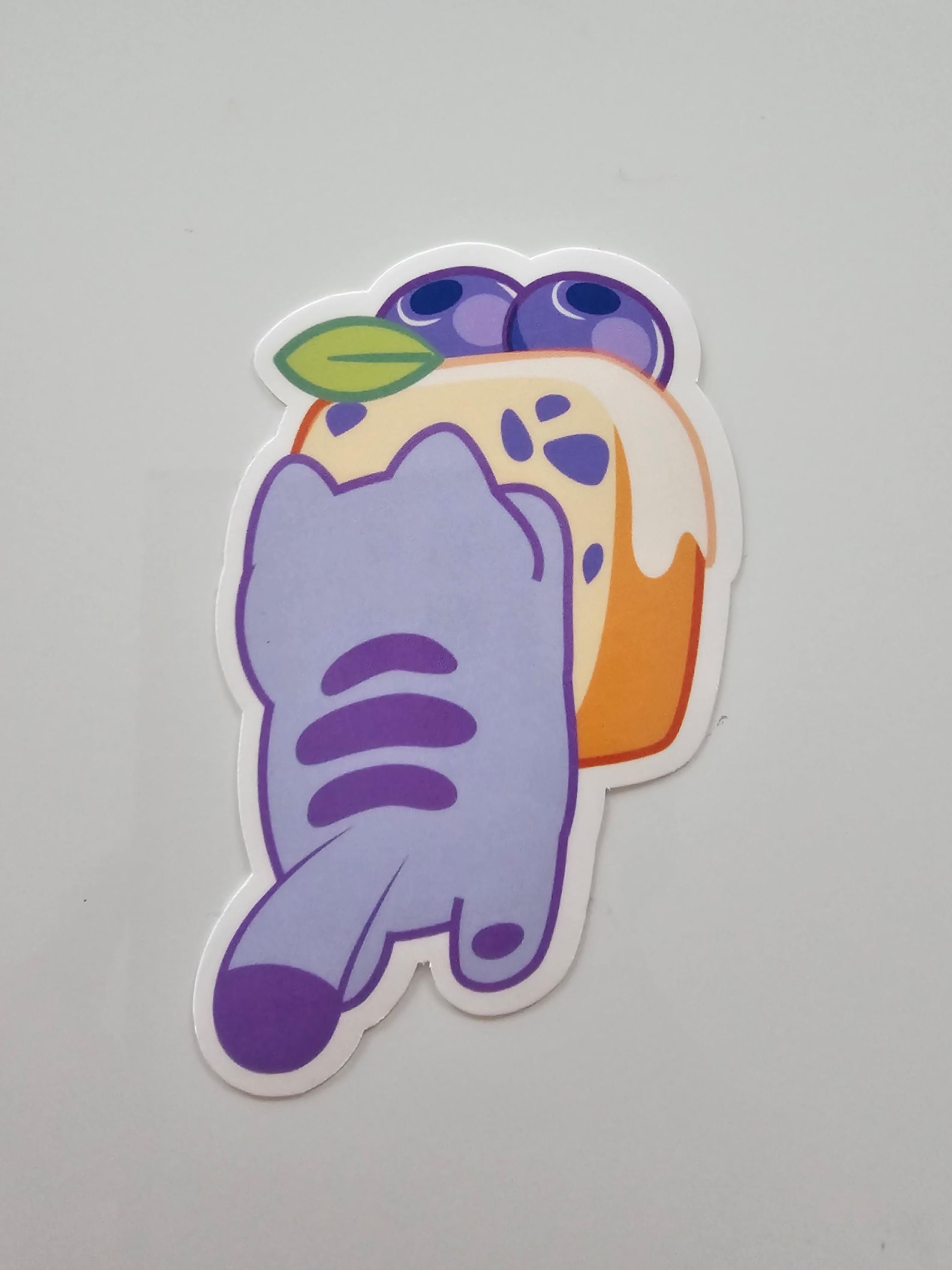 Cute Kawaii Blueberry Cat Bakery Pastry Stickers - Etsy