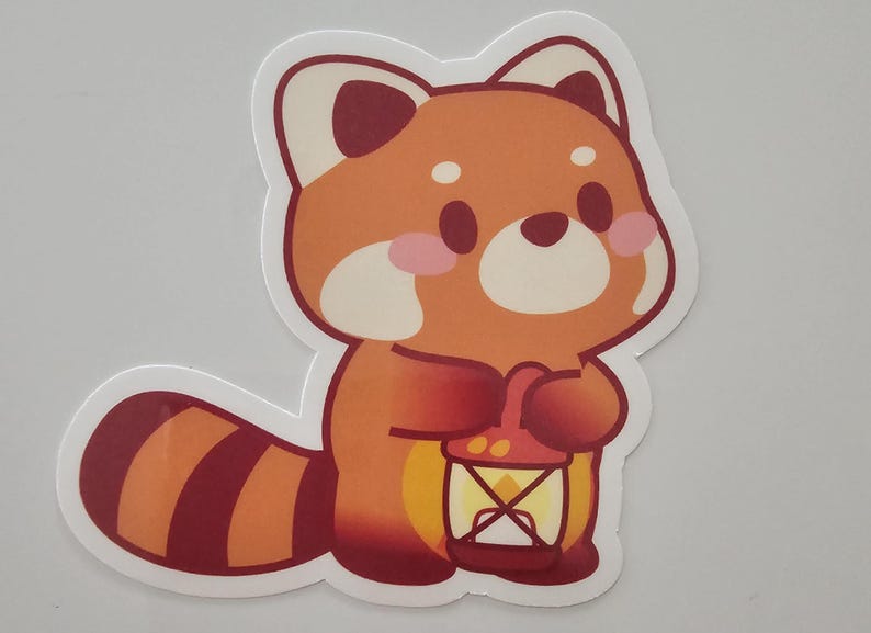 Cute Kawaii Autumn Red Panda Stickers - Etsy
