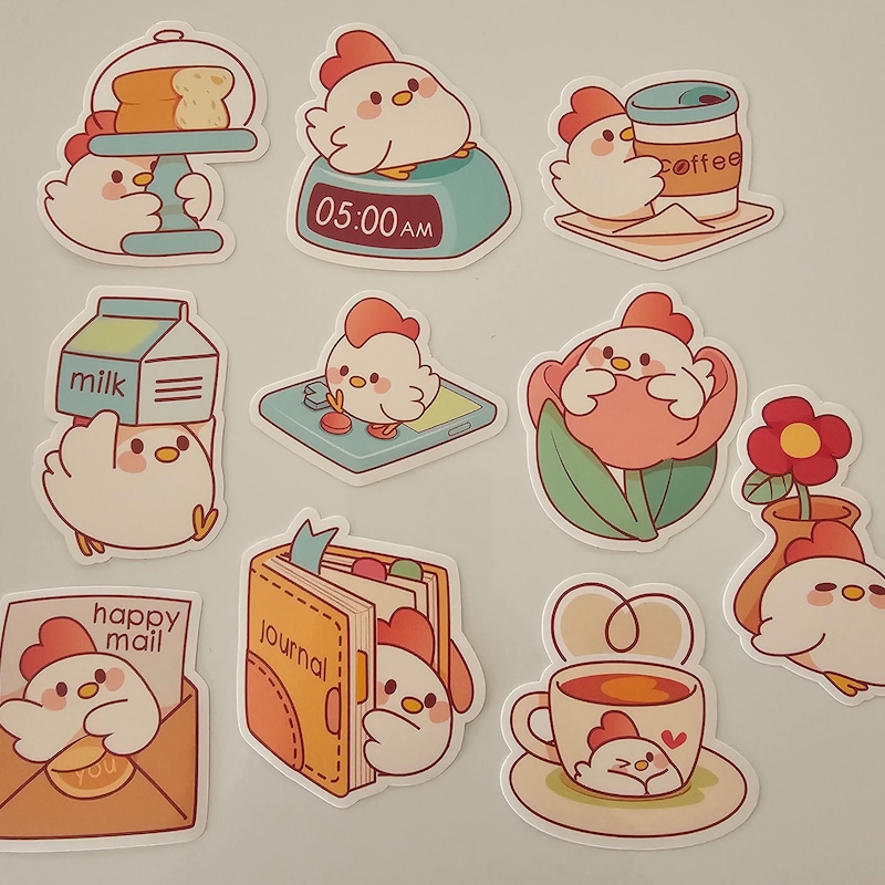 Chicken Stickers - Etsy