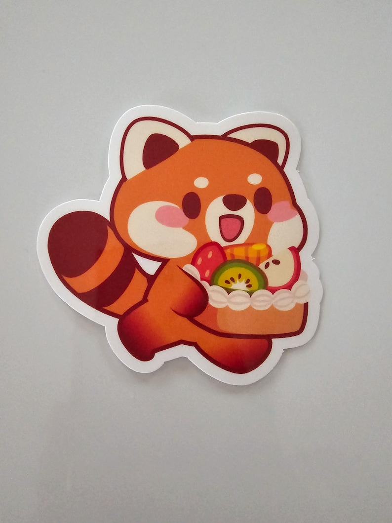 Cute Kawaii Snacking Red Panda Stickers - Etsy