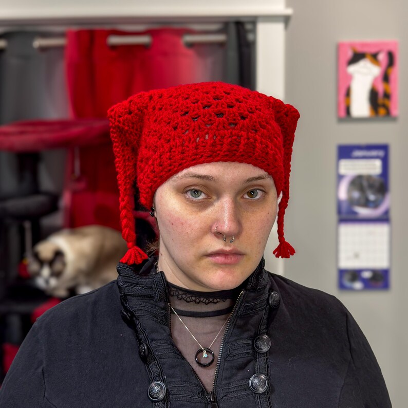 Melt the ICE Jester Beanie, Handmade Crochet Protest Hat - Etsy