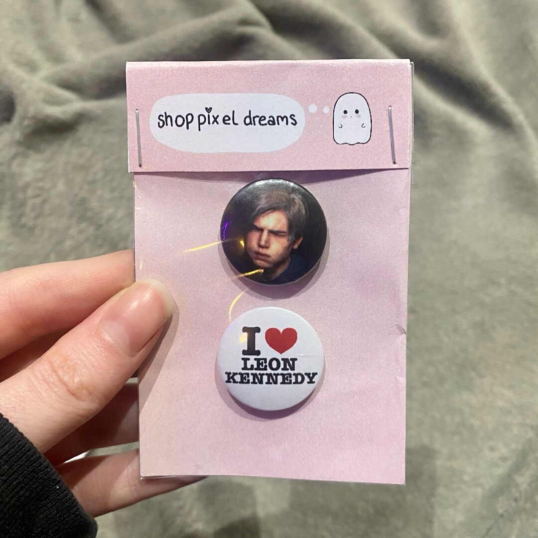 I Heart Leon Kennedy Resident Evil 2 Handmade 25mm Badges | Fanmade ...