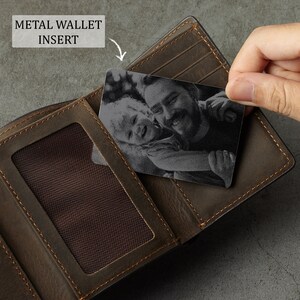 Handwriting Wallet for Dad, Personalized Trifold Wallet, Dad Birthday ...