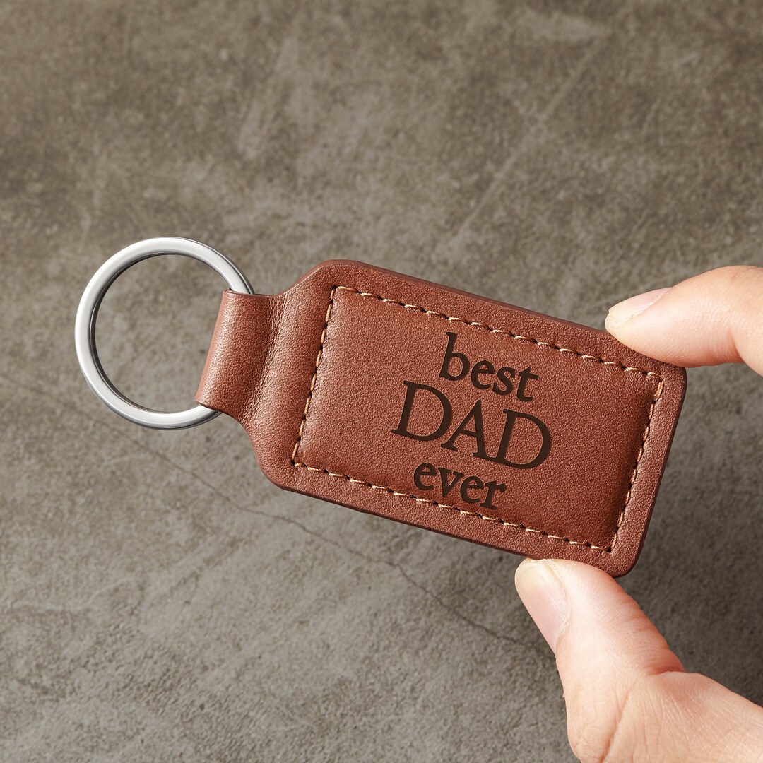 Keychain for Dad, Best Dad Ever Keychain, Father’s Day Gift ...