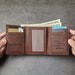 Handwriting Wallet for Dad Personalized Trifold Wallet Dad - Etsy