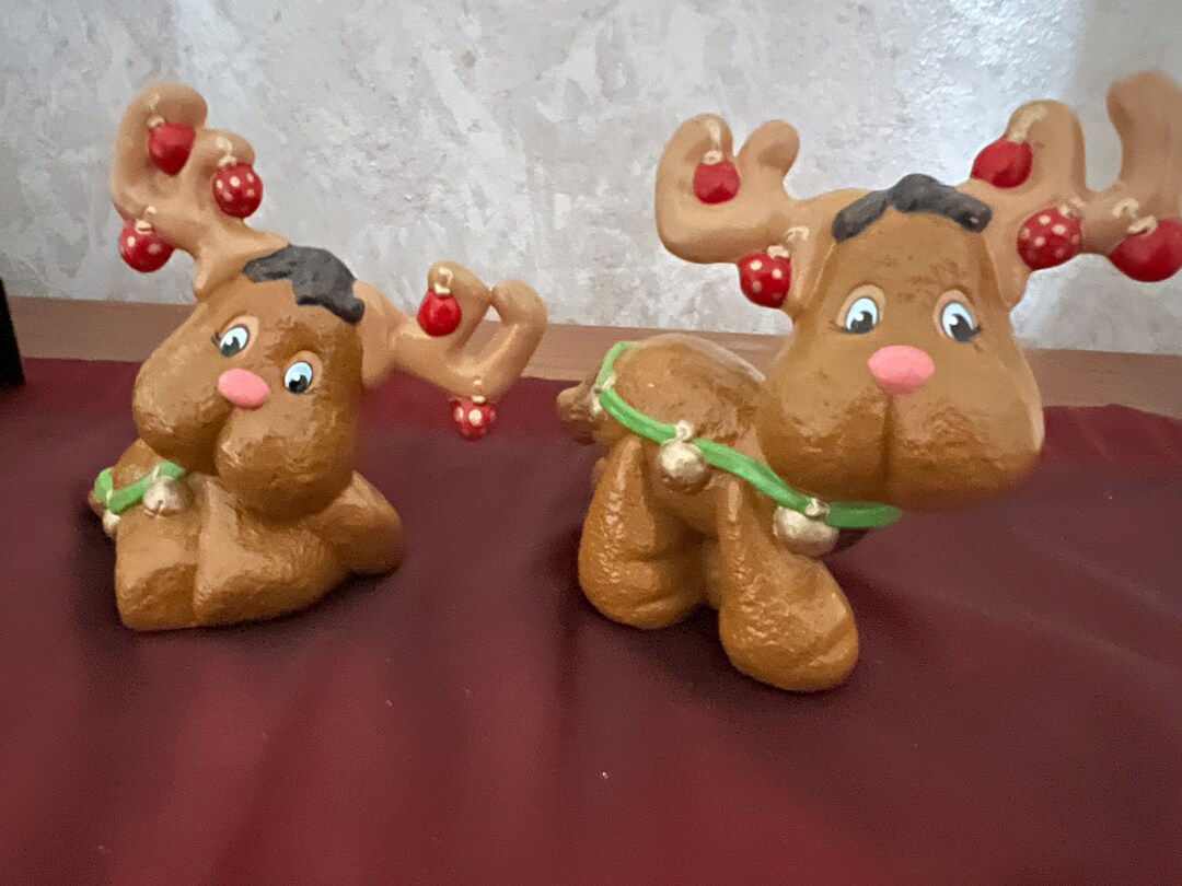 Christmas Holiday Decoration, Vintage Ceramic Reindeer - Etsy