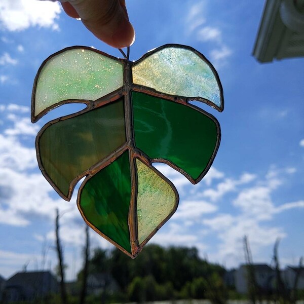 Stained Glass Leaf - Etsy