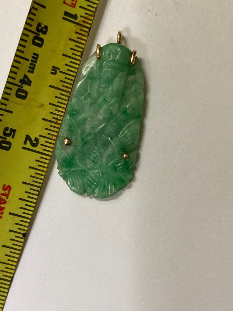 Vintage Jade Pendant - Etsy