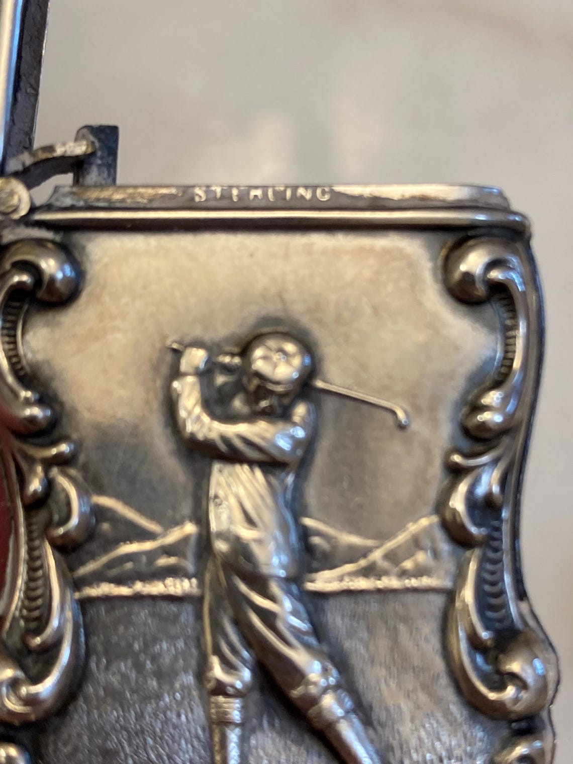 Antique Matchbox /match Holder Golfer - Etsy