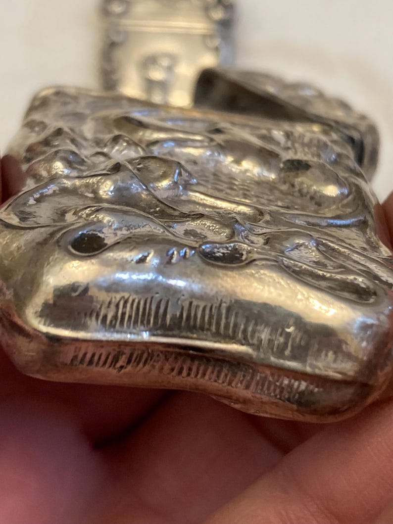 Antique Dog Matchbox in Silver - Etsy