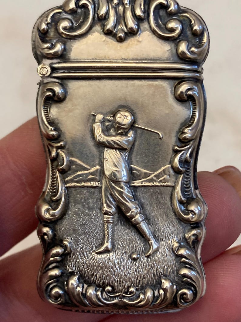 Antique Matchbox /match Holder Golfer - Etsy