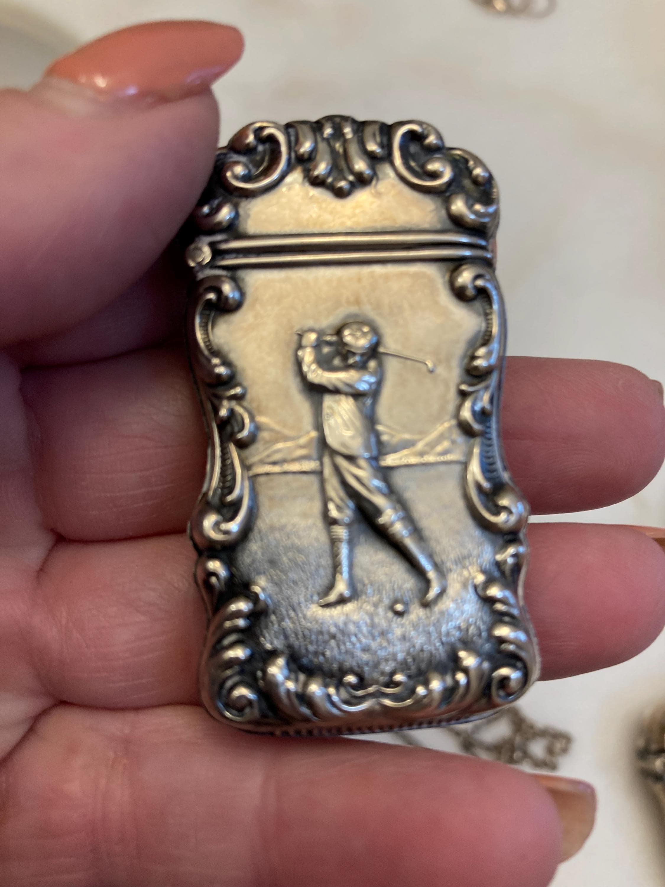 Antique Matchbox /match Holder Golfer - Etsy