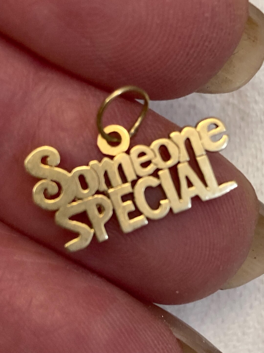 14k Gold Charm / Someone Special Charm - Etsy