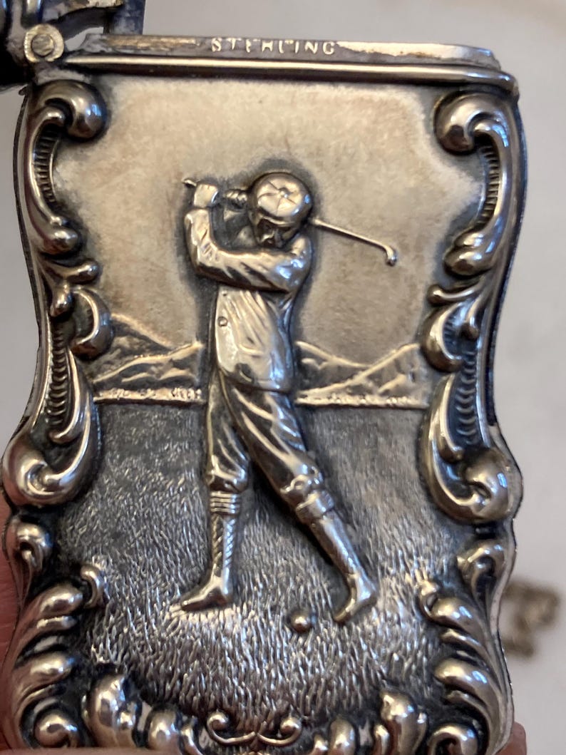 Antique Matchbox /match Holder Golfer - Etsy