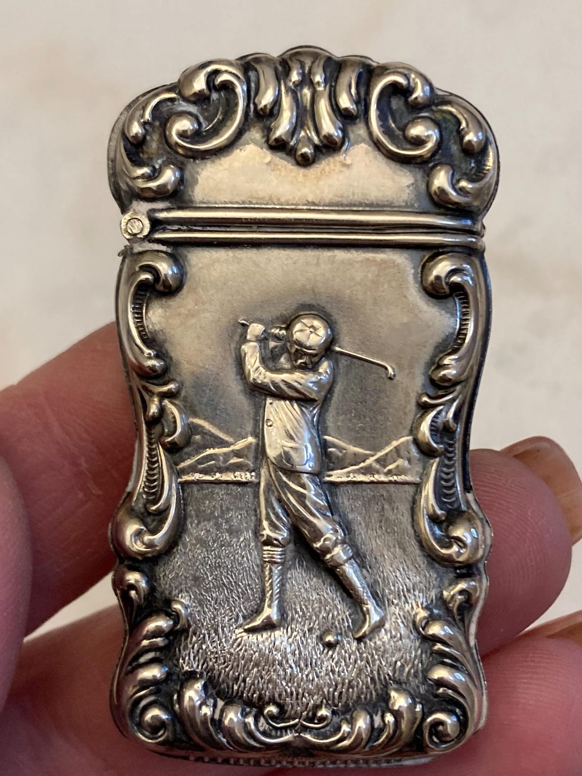 Antique Matchbox /match Holder Golfer - Etsy