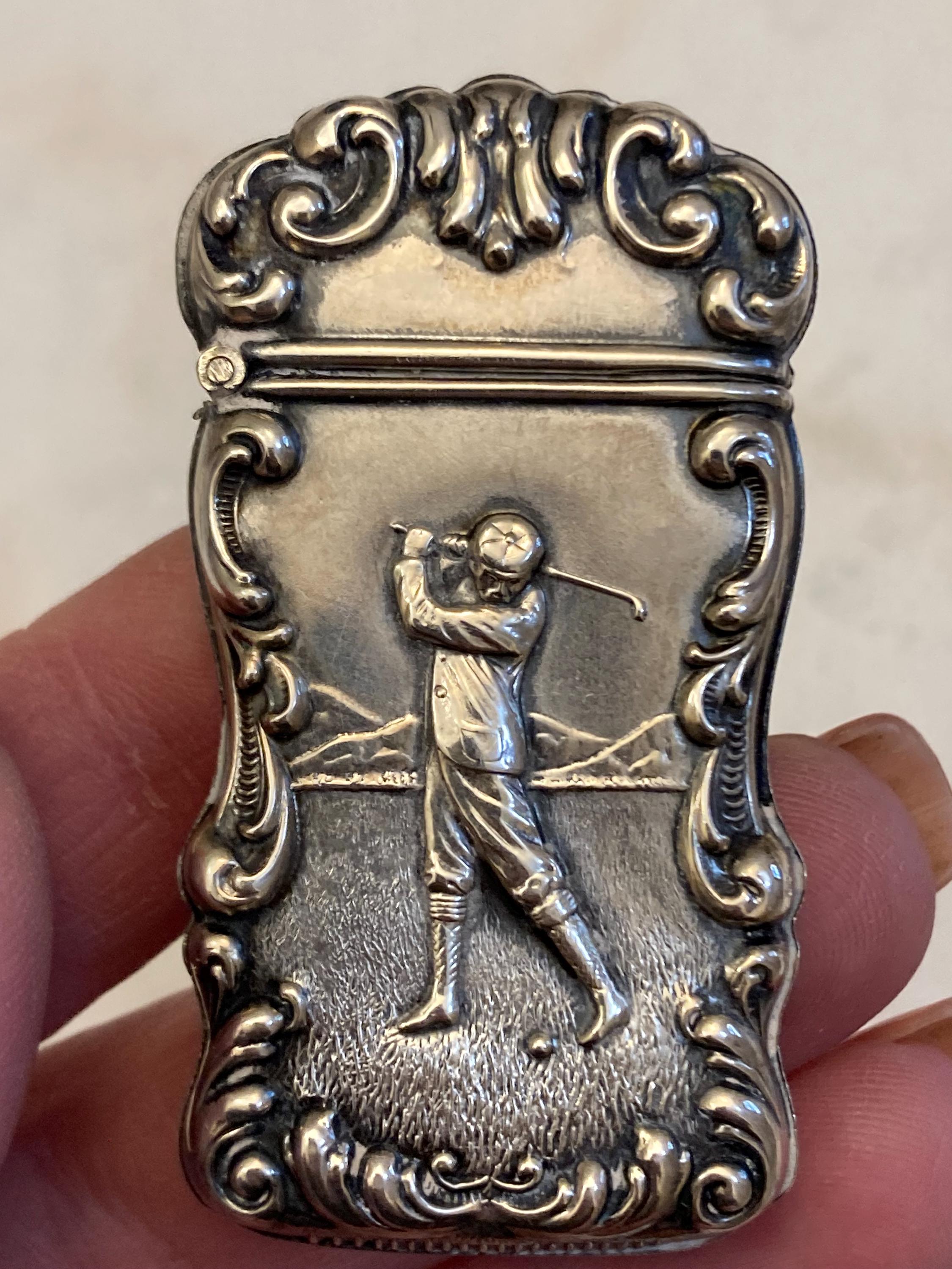 Antique Matchbox /match Holder Golfer - Etsy