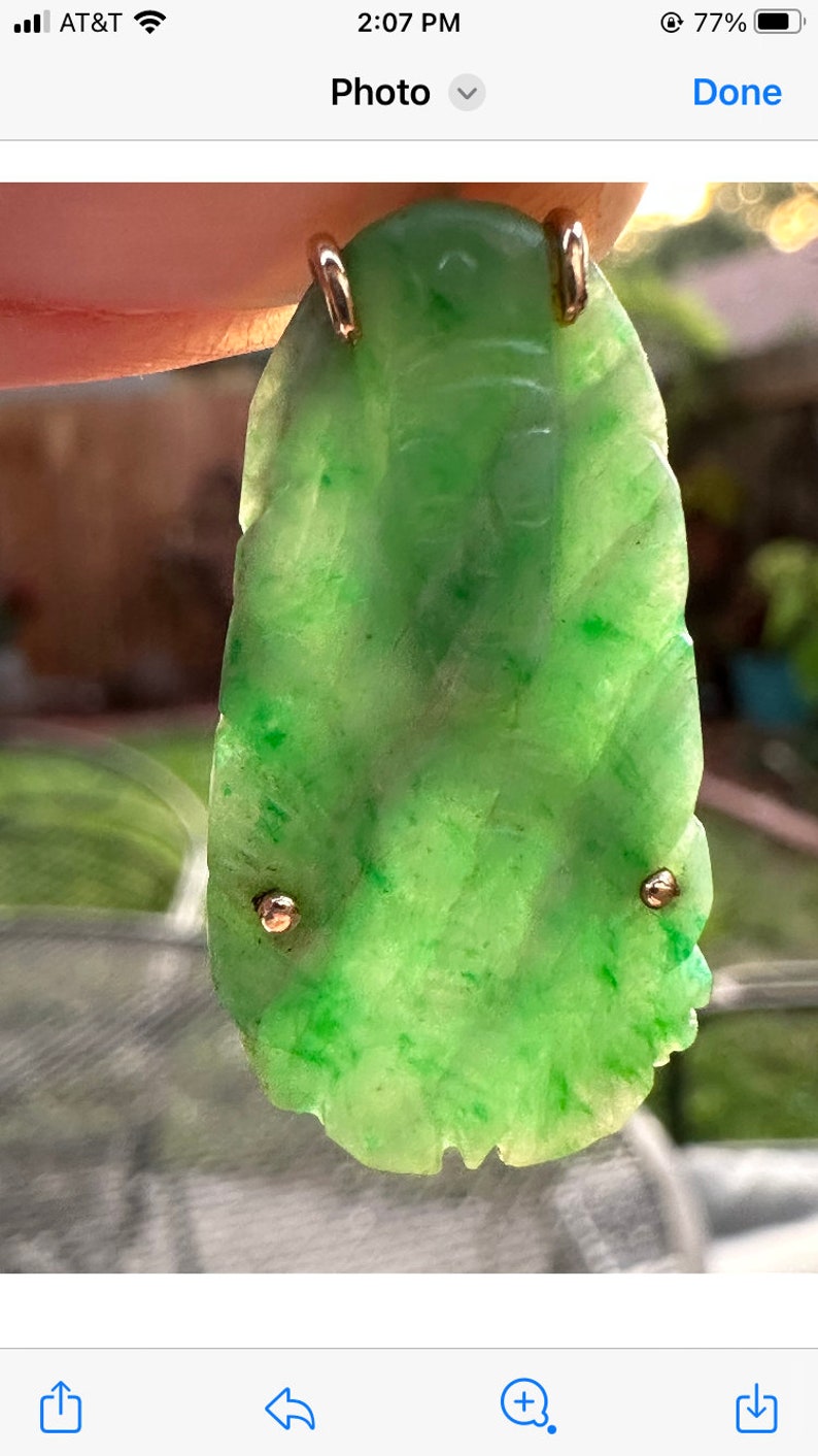 Vintage Jade Pendant - Etsy