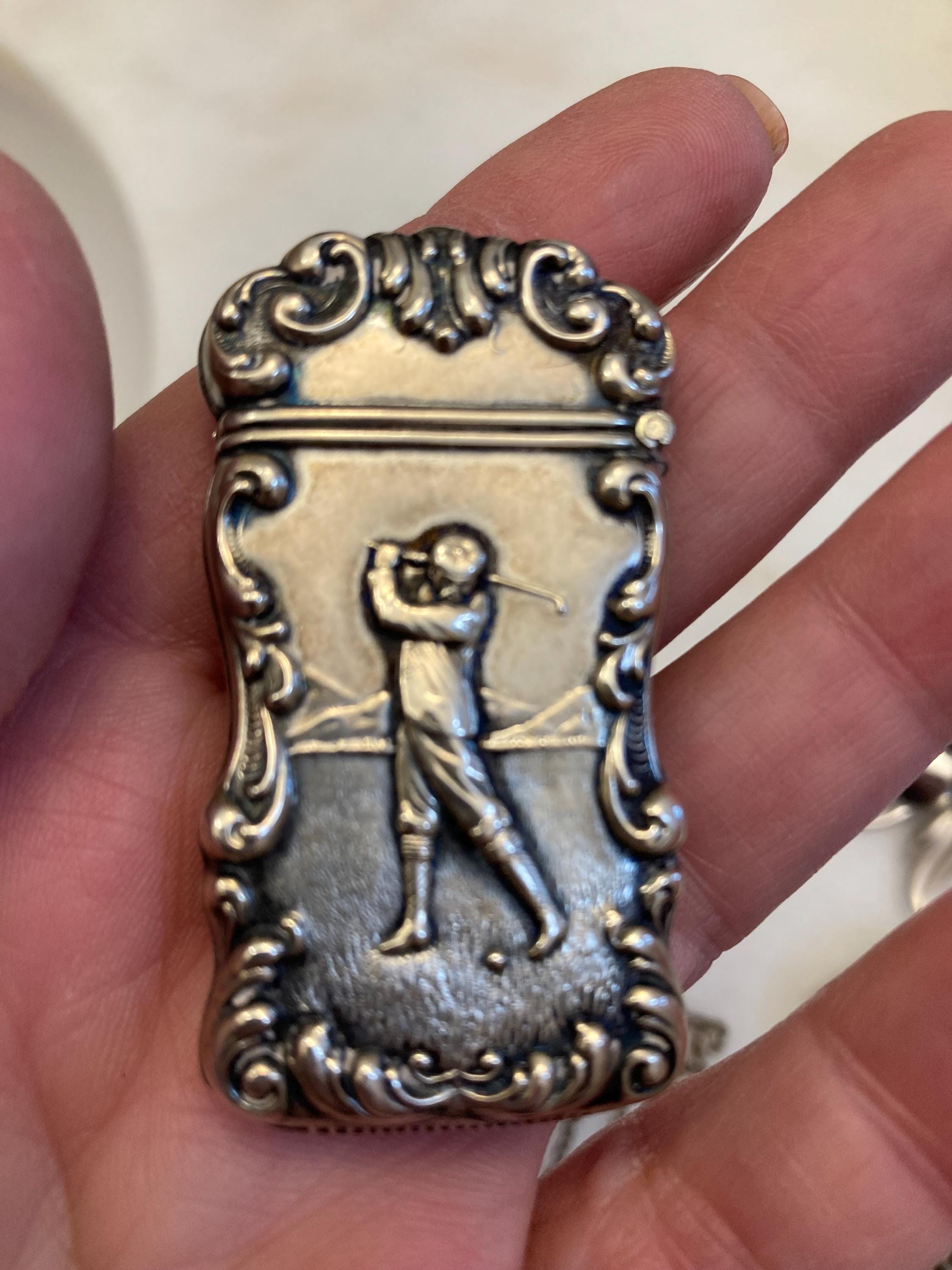 Antique Matchbox /match Holder Golfer - Etsy