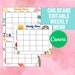 Childcare Weekly Menu Editable Template - Daycare Food Tracker ...