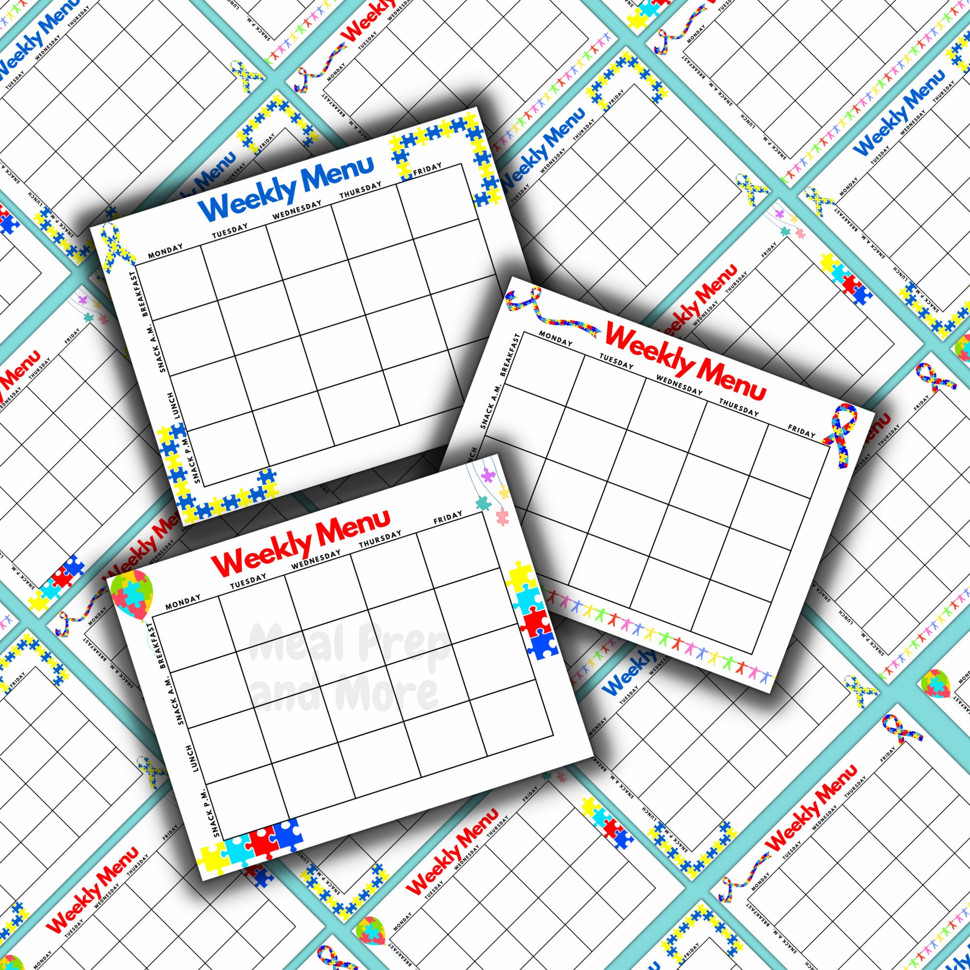 Autism Awareness Childcare Weekly Menu Download - Multipack Daycare ...