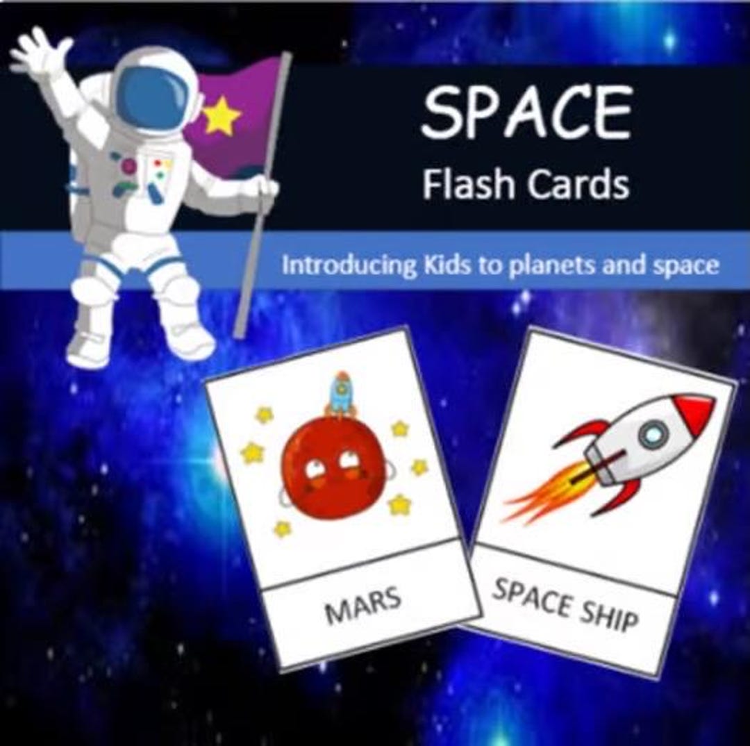 Space Flash Cards for Kids - Etsy