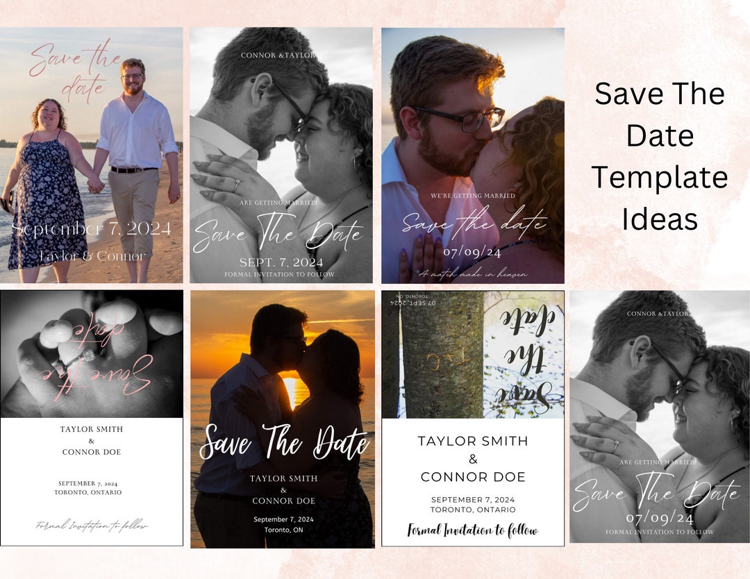 Photo Save the Date Editable Templates - Etsy