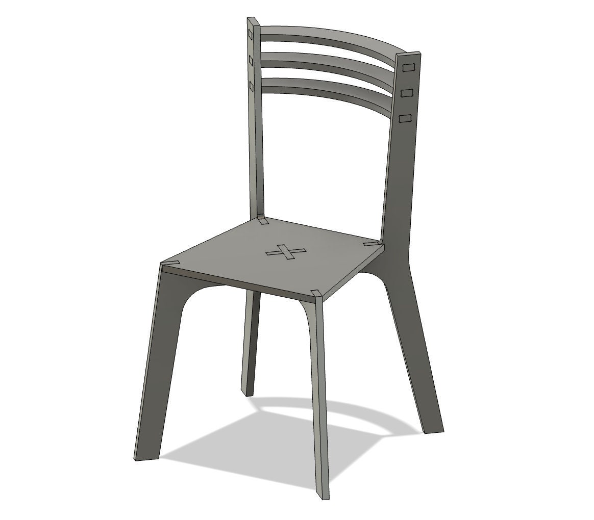 Flat Pack Chair CNC File CNC Furniture DXF Files Instant Download - Etsy