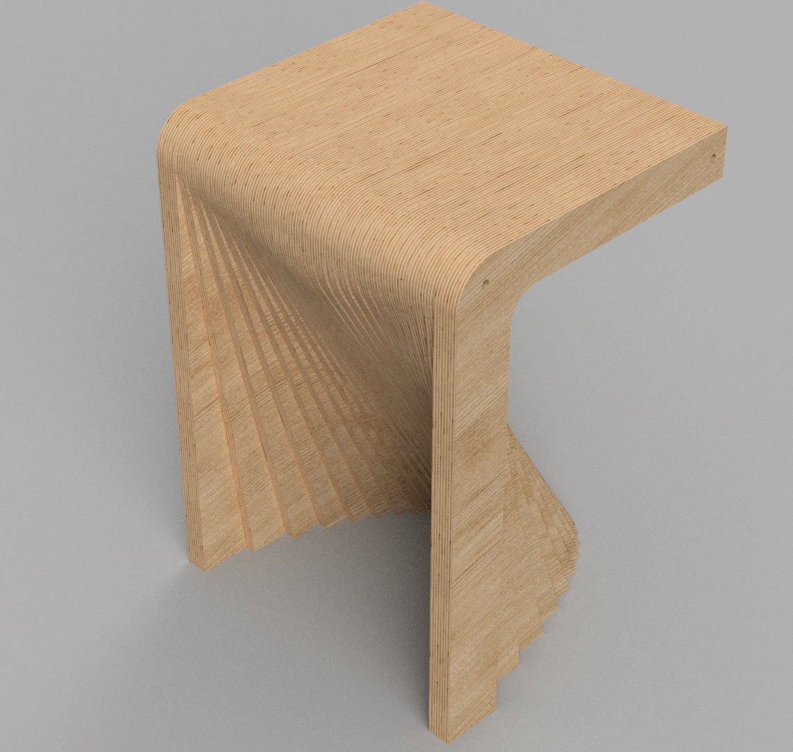 CNC Chair, Wave Stool Design DXF Flies CNC Furniture - Etsy Canada