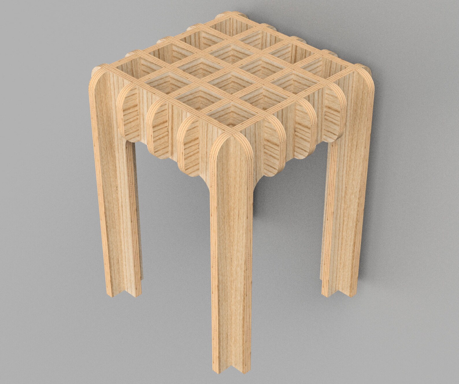 CNC Chair, Slotted Stool Design CNC Cutting Files DXF - Etsy