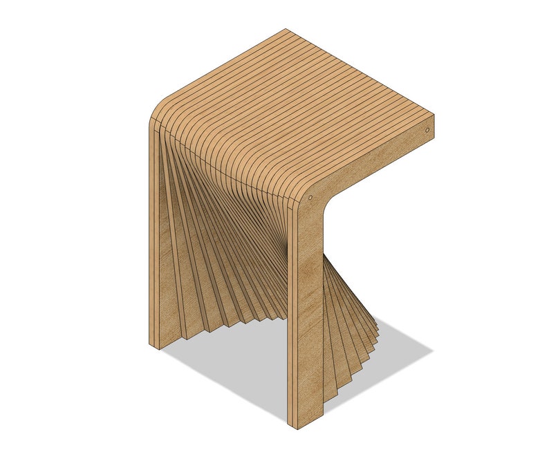 CNC Chair, Wave Stool Design DXF Flies CNC Furniture - Etsy Canada