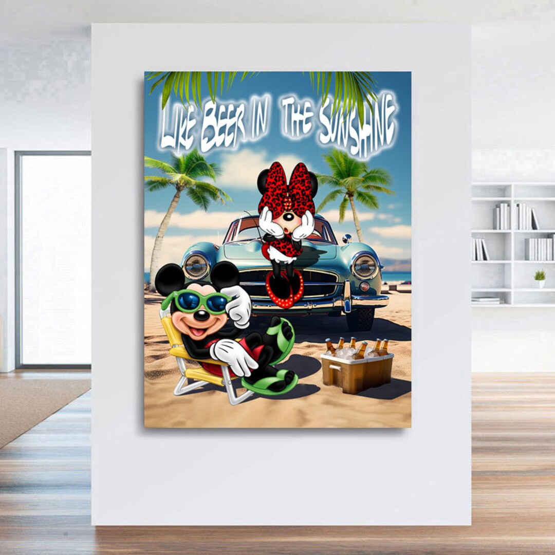 Modern Mickey Minnie Mouse Like Beer Lifestyle Picture on - Etsy