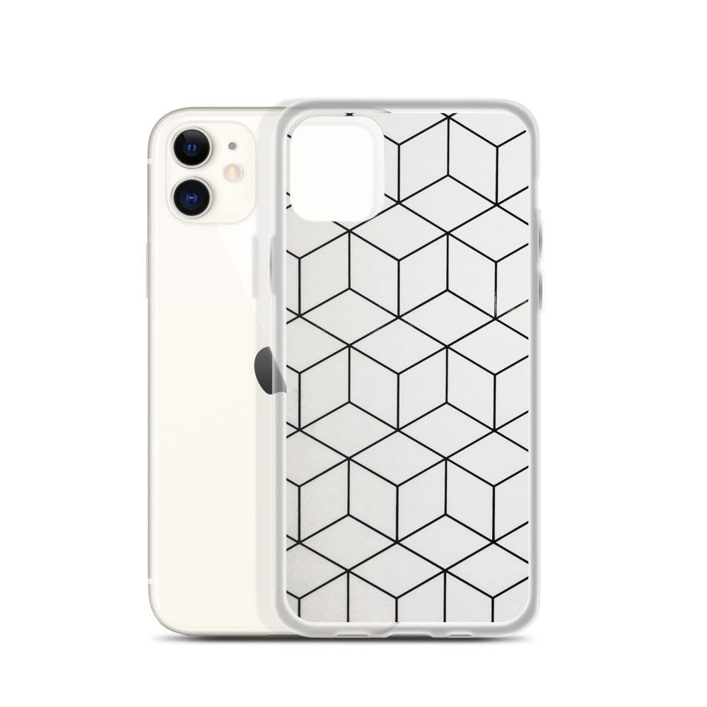 Minimalist B&W Cube Pattern iPhone Case - Etsy UK