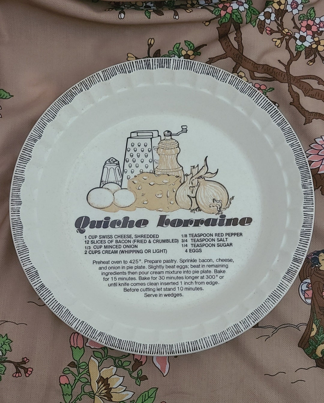 Vintage Quiche Dish - Etsy